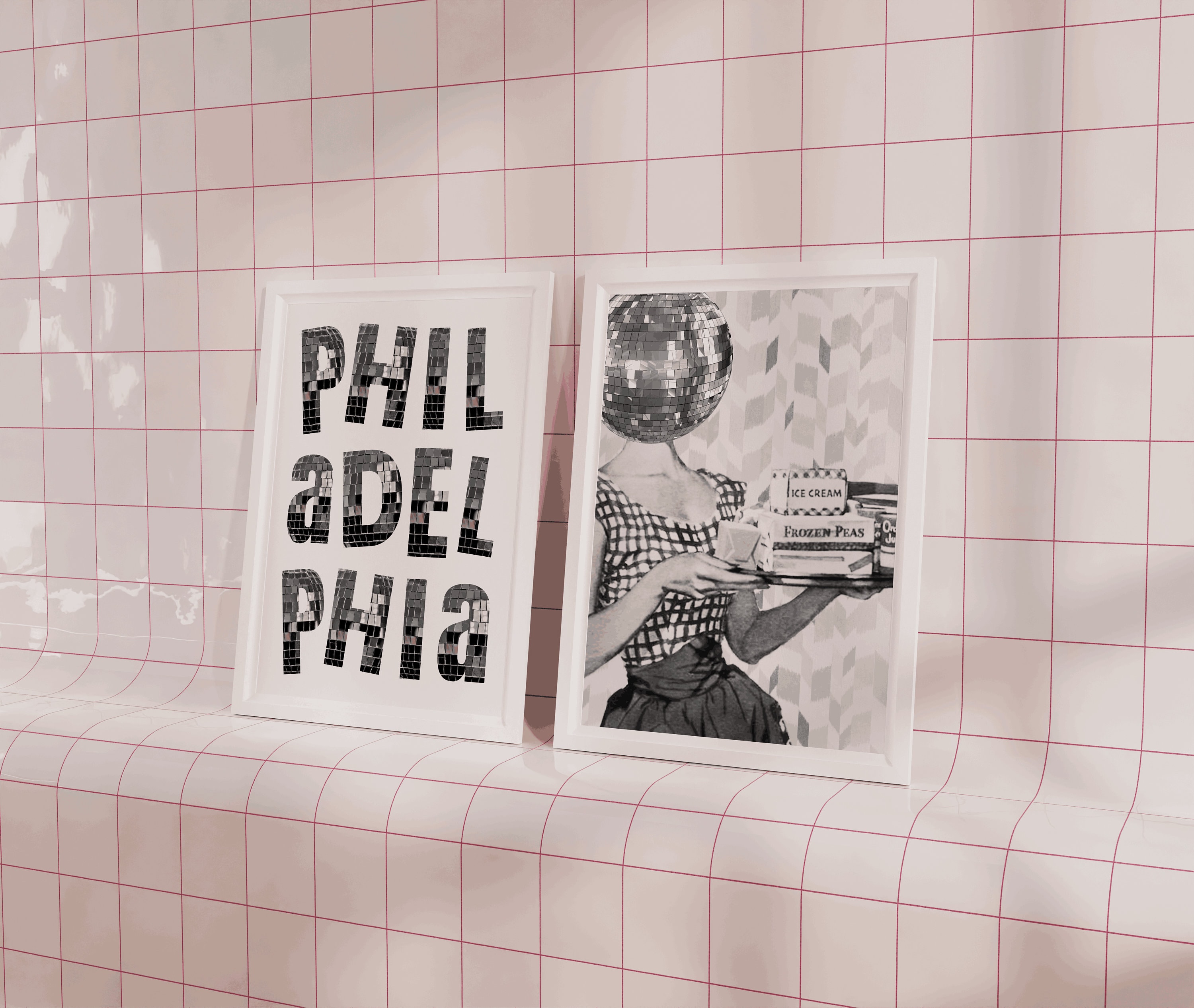 Philadelphia Disco Letters Wall Art, Trendy Philly Wall Art, PHL ...