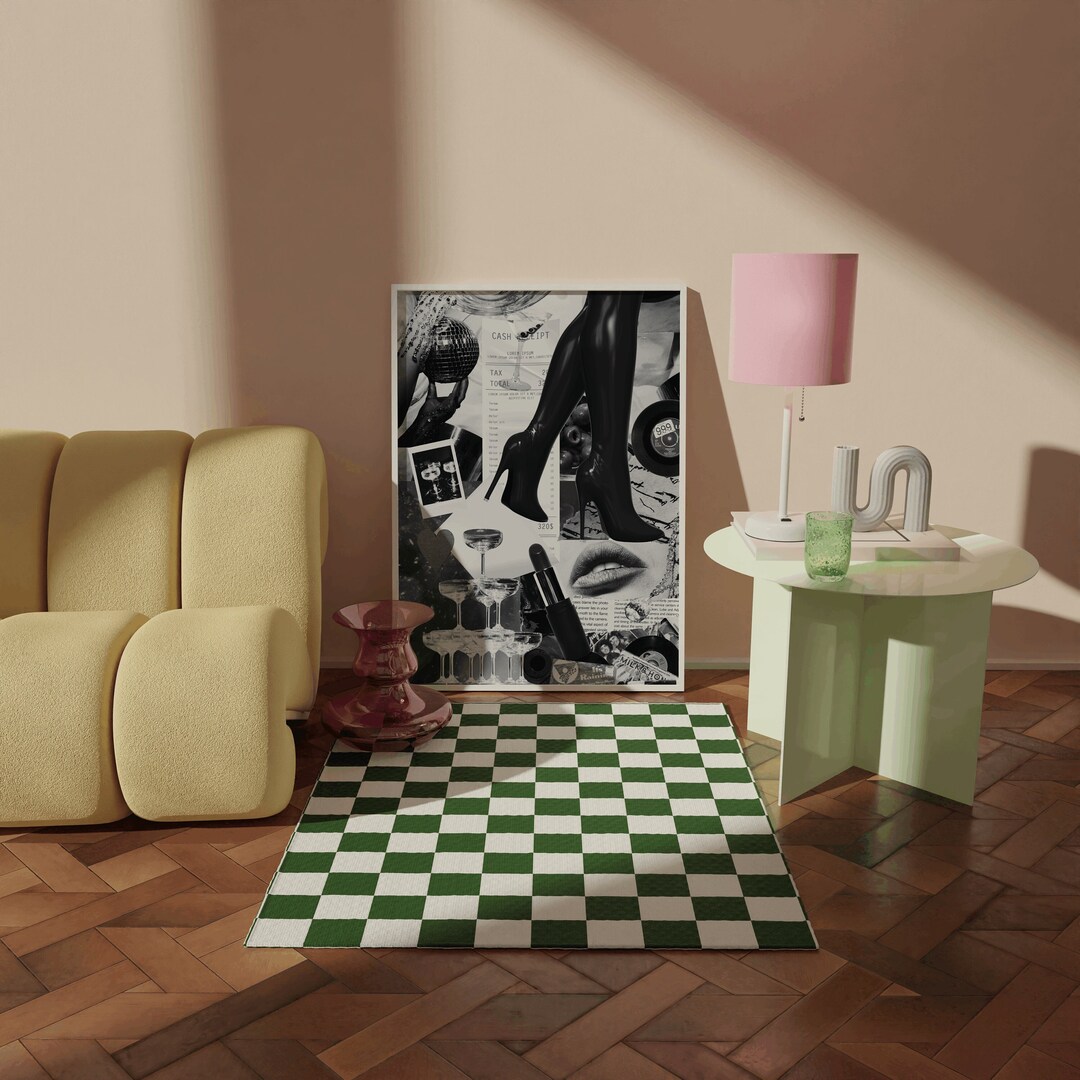 Aesthetic Collage Wall Art, Scrapbook Style Poster, Bar Cart Art, Guest ...