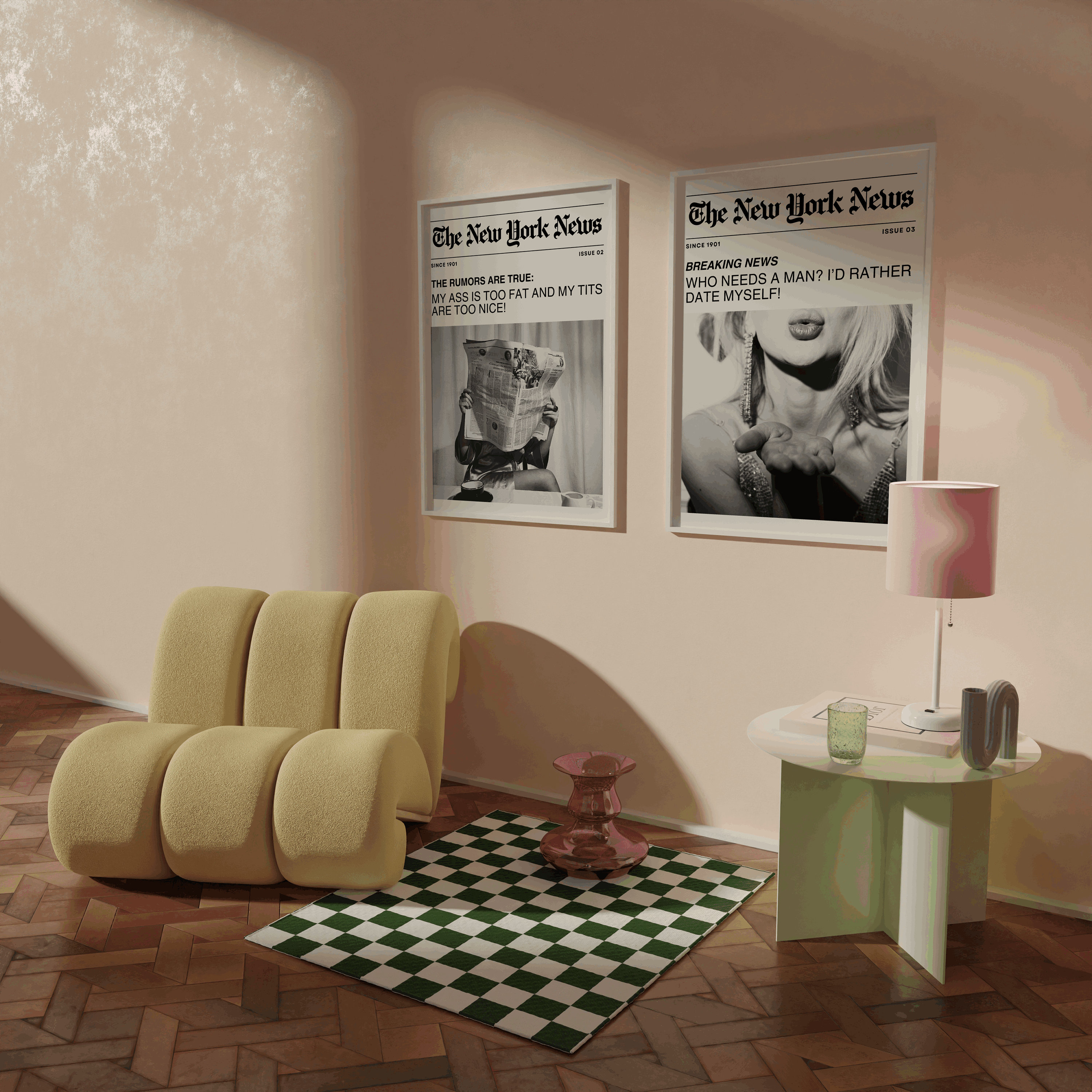 Y2K Wall Art, Maximalist Preppy Poster, Trendy Headline Art Print, That ...