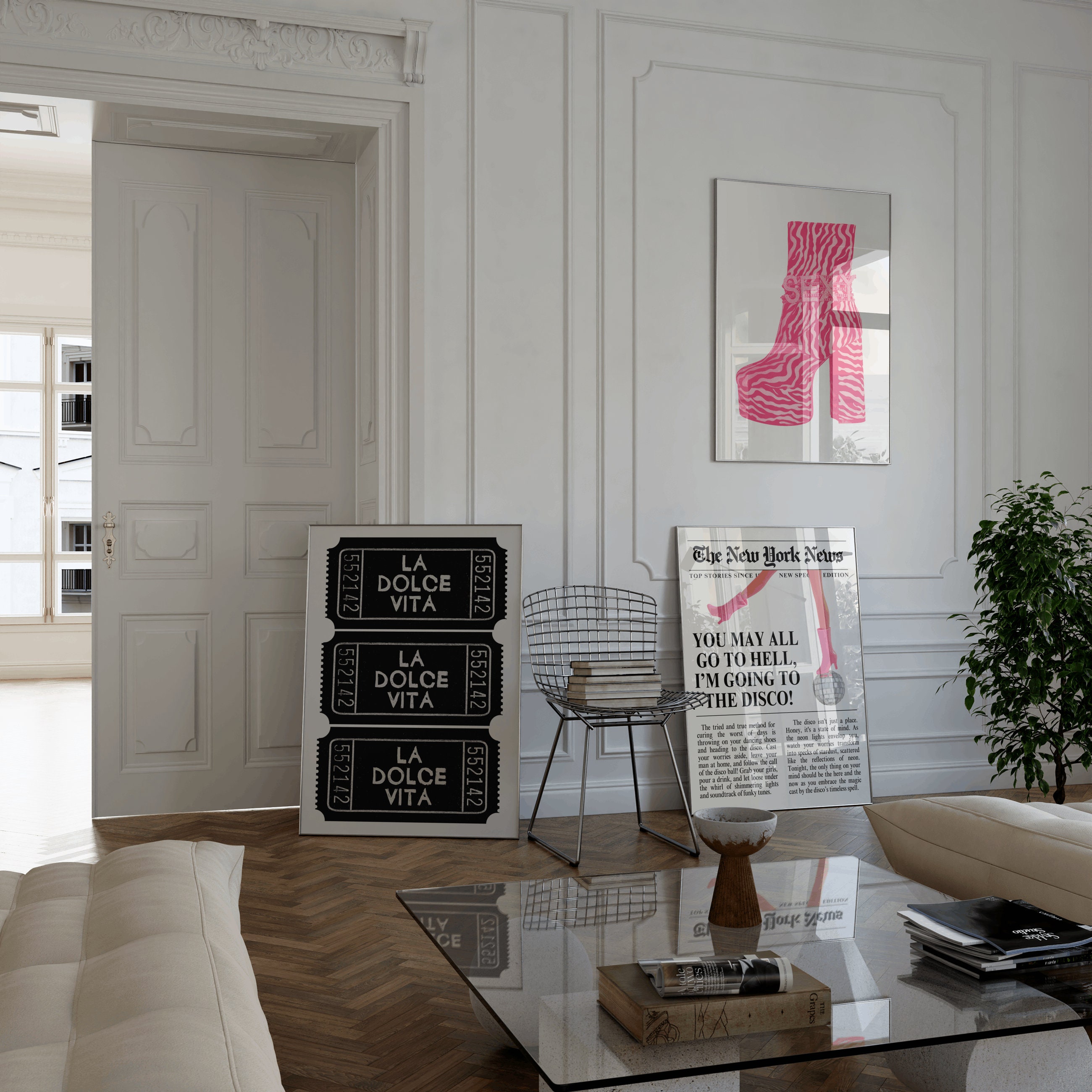 La Dolce Vita Print, Y2K Aesthetic Poster, Maximalist Preppy Art ...