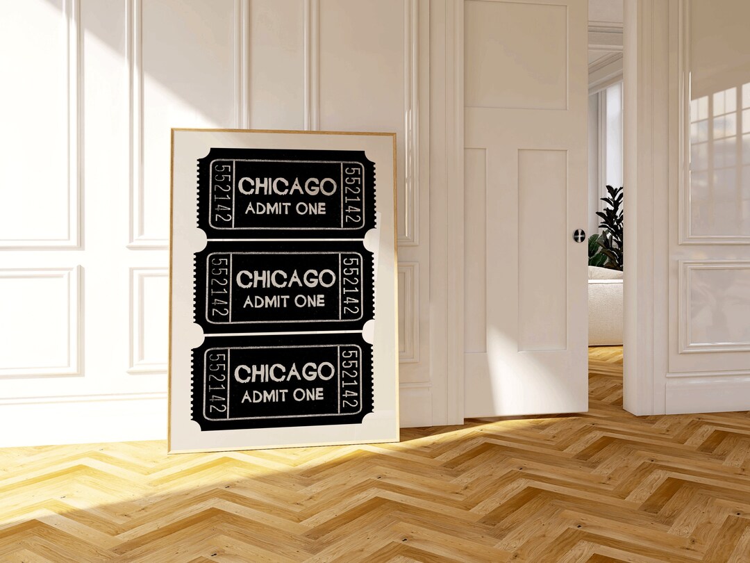 Chicago Wall Art, Retro Chicago Home Decor, Trendy CHI Art Print, Y2K ...