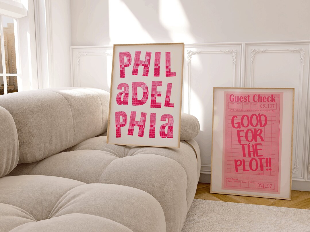 Philadelphia Disco Letters Wall Art, Trendy Philly Wall Art, PHL ...
