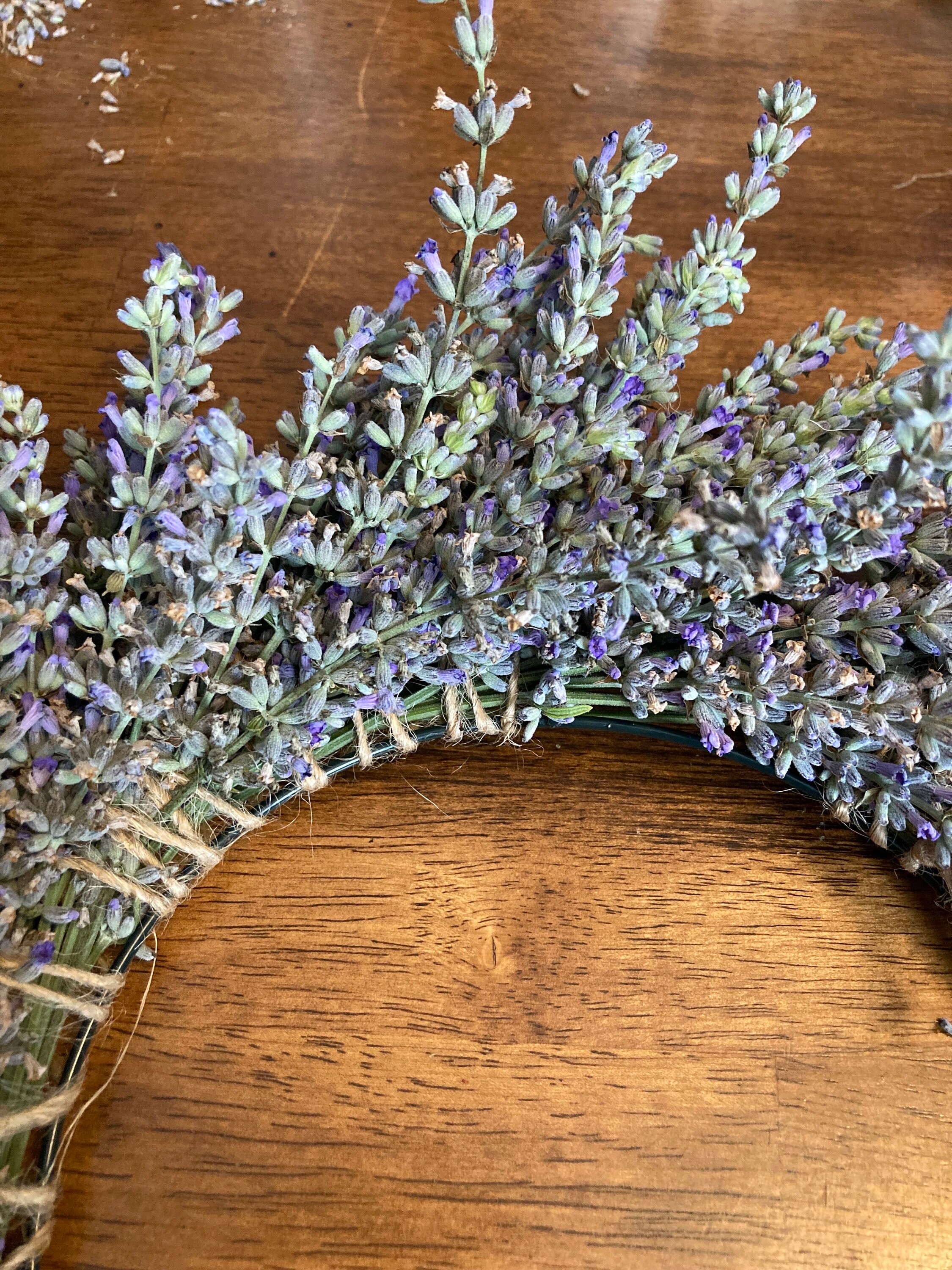 Dried Lavender Wreath Dried English Lavender Wreath Dried French ...