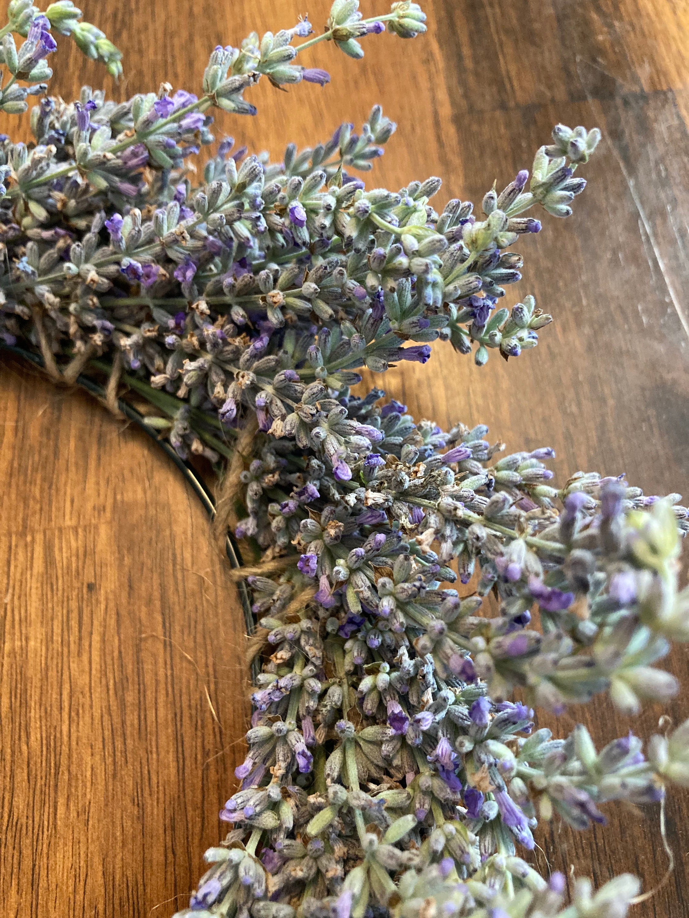 Dried Lavender Wreath Dried English Lavender Wreath Dried French ...
