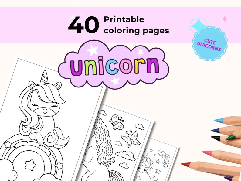 40 Unicorn Coloring Pages for Kids | Fun & Creative Unicorn Coloring ...