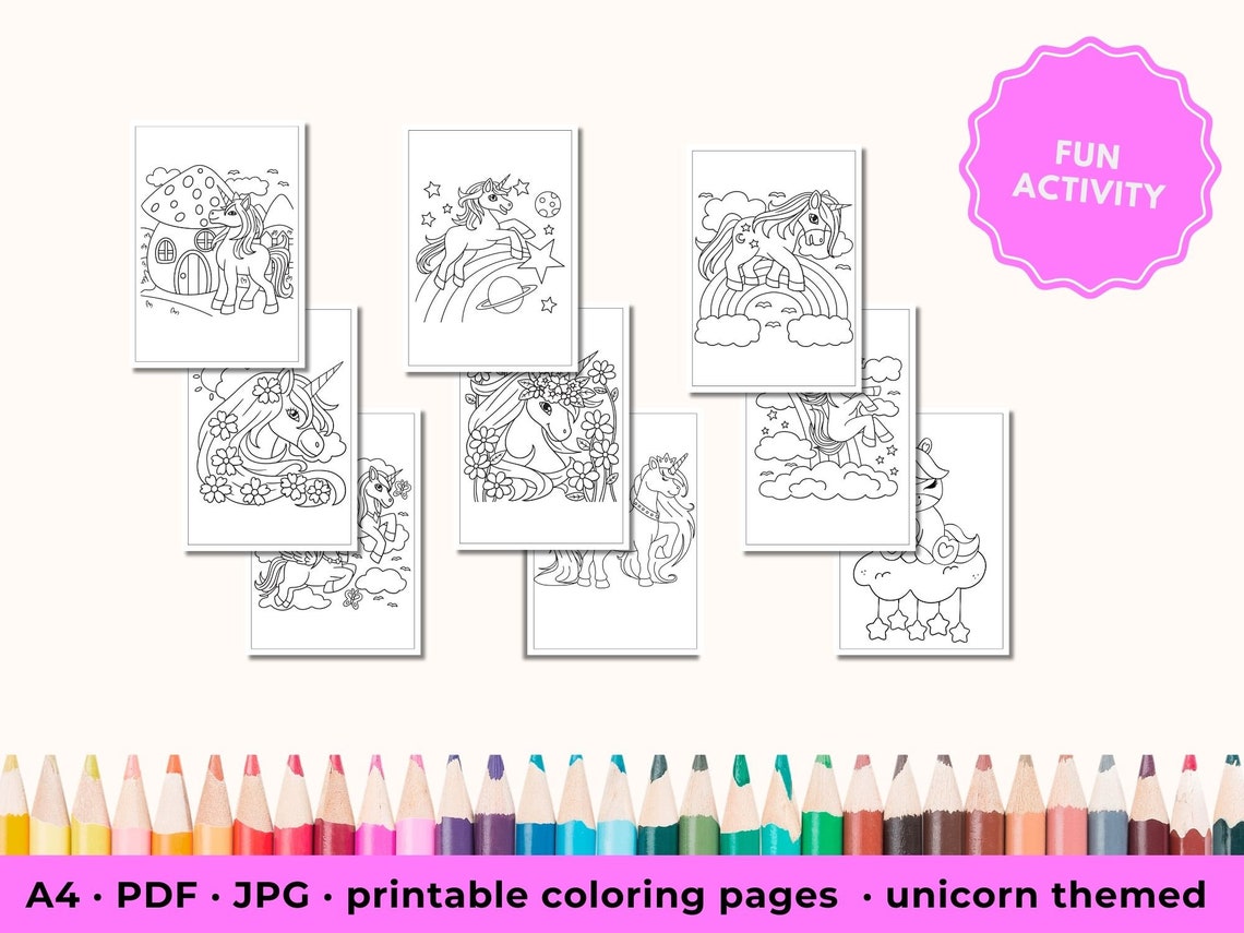40 Unicorn Coloring Pages for Kids | Fun & Creative Unicorn Coloring ...