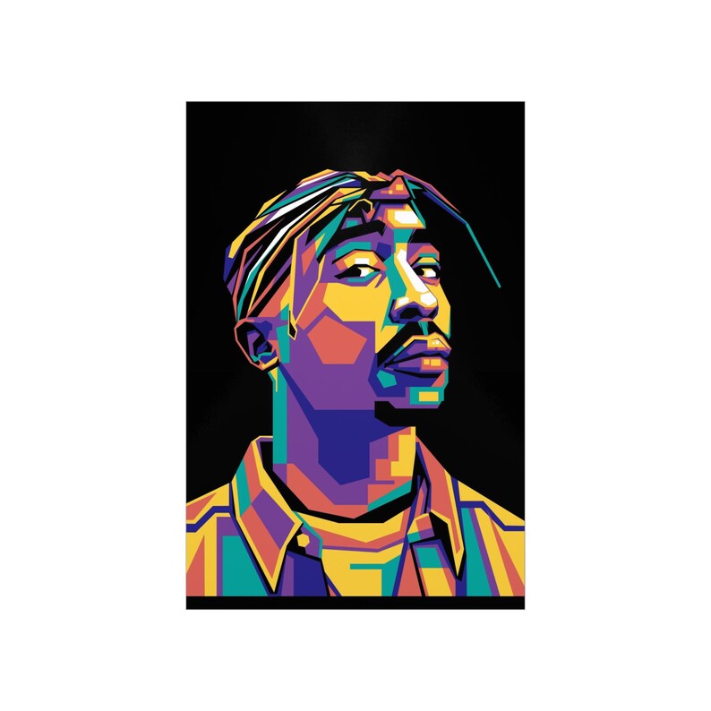 Tupac Shakur Mosaic Portrait Hip-hop Poster - Etsy