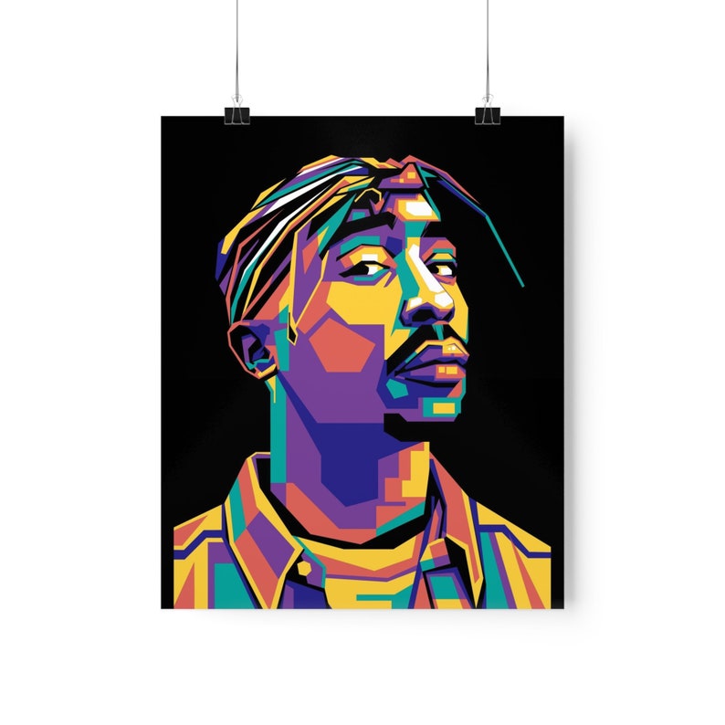 Tupac Shakur Mosaic Portrait Hip-hop Poster - Etsy