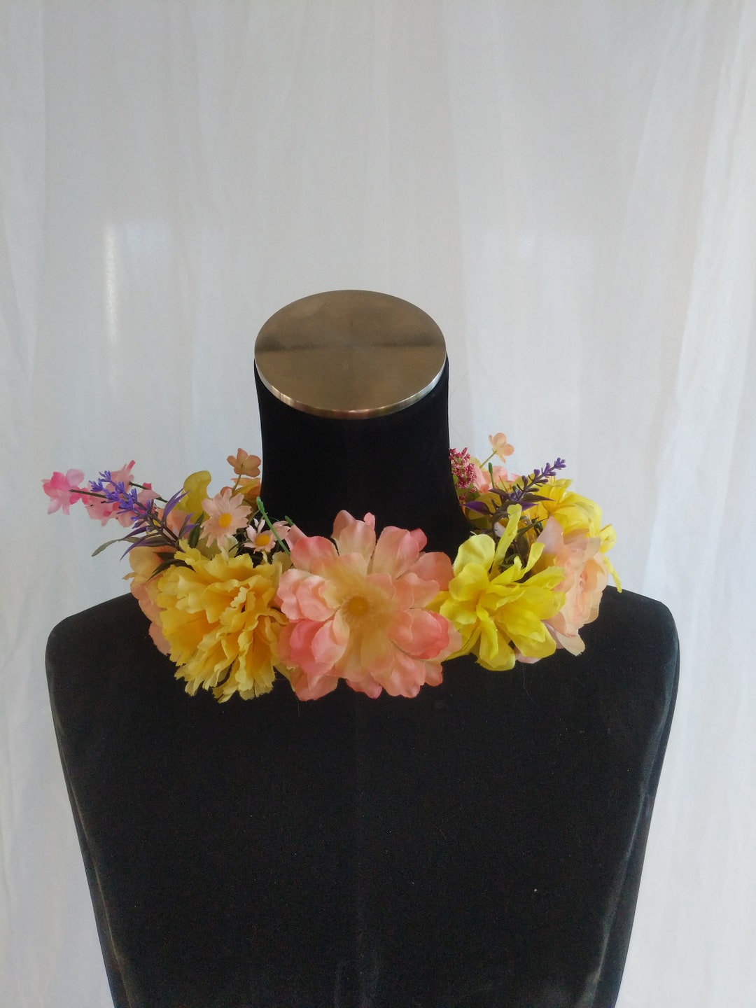 Tropical Beauty Flower Crown Peach and Yellow Spring Fairy Crown - Etsy