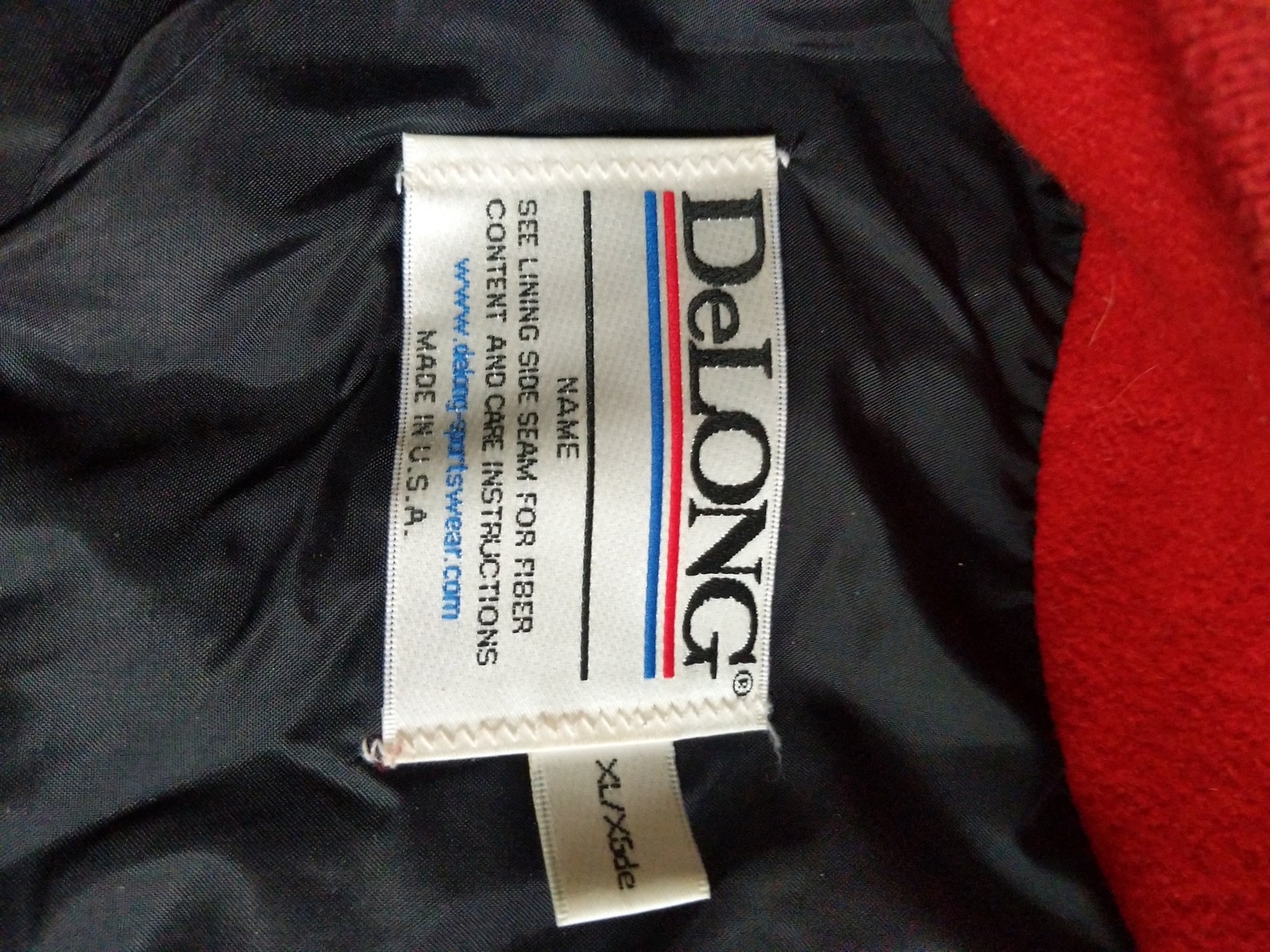 Red and White Vintage Delong Varsity Jacket Size XL - Etsy