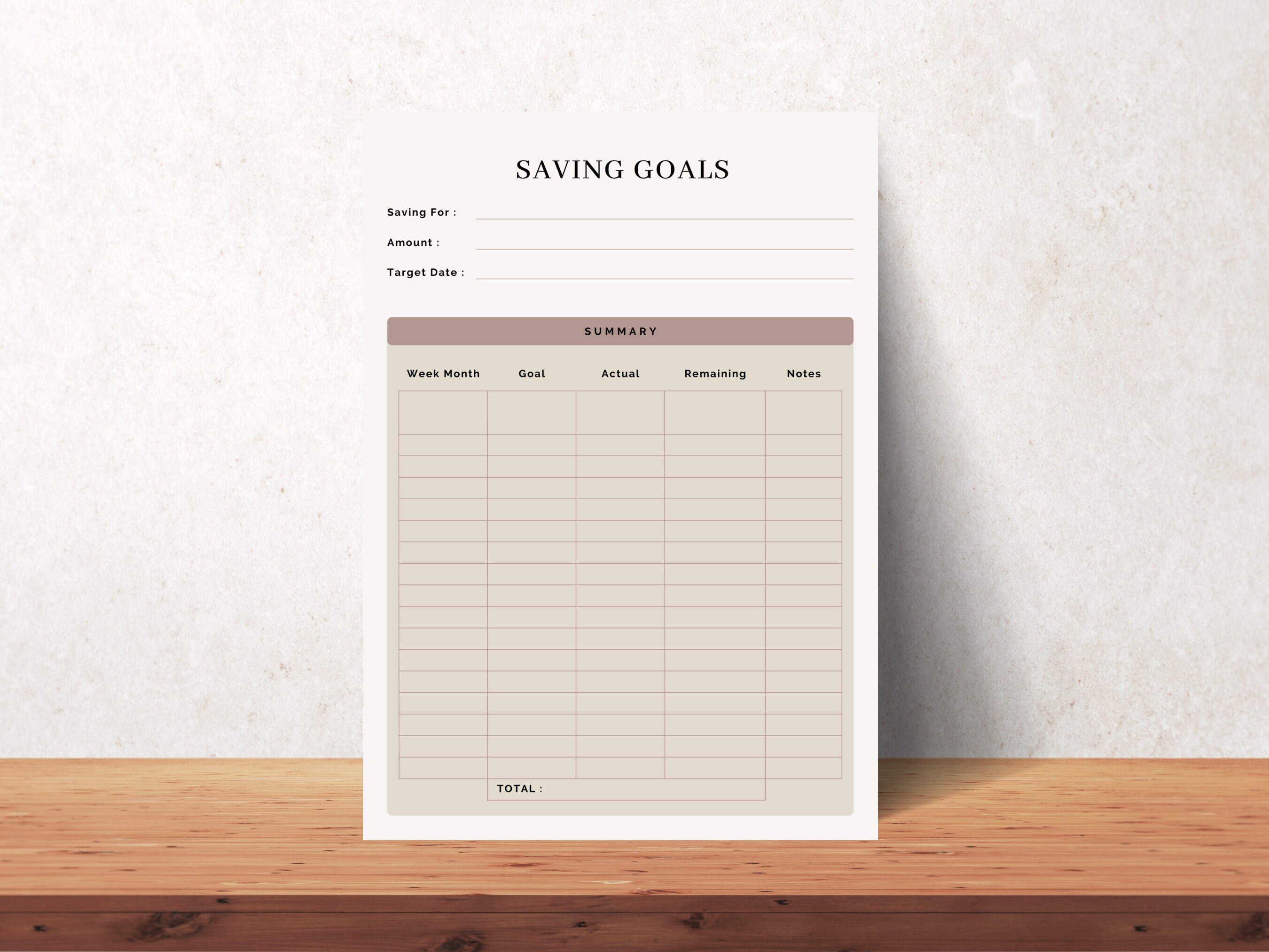 Saving Goal Plan Printout, Savings Goal Template, Savings Tracker - Etsy