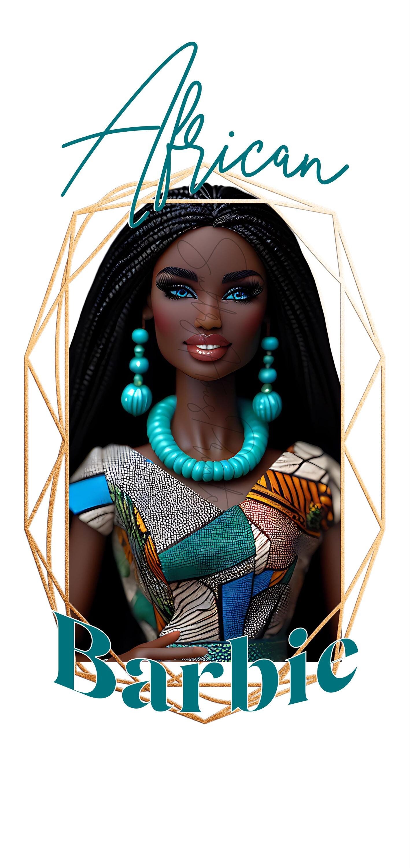 Black Barbie PNG, Sublimation Print on Demand Digitial Product Graphic ...