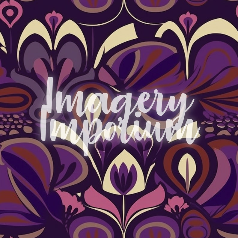 Purple Retro Digital Paper - 14 Designs - 12x12in - Commercial Use ...
