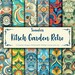 Retro Digital Paper - Blue - Green - 14 Designs - 12x12in - Commercial ...