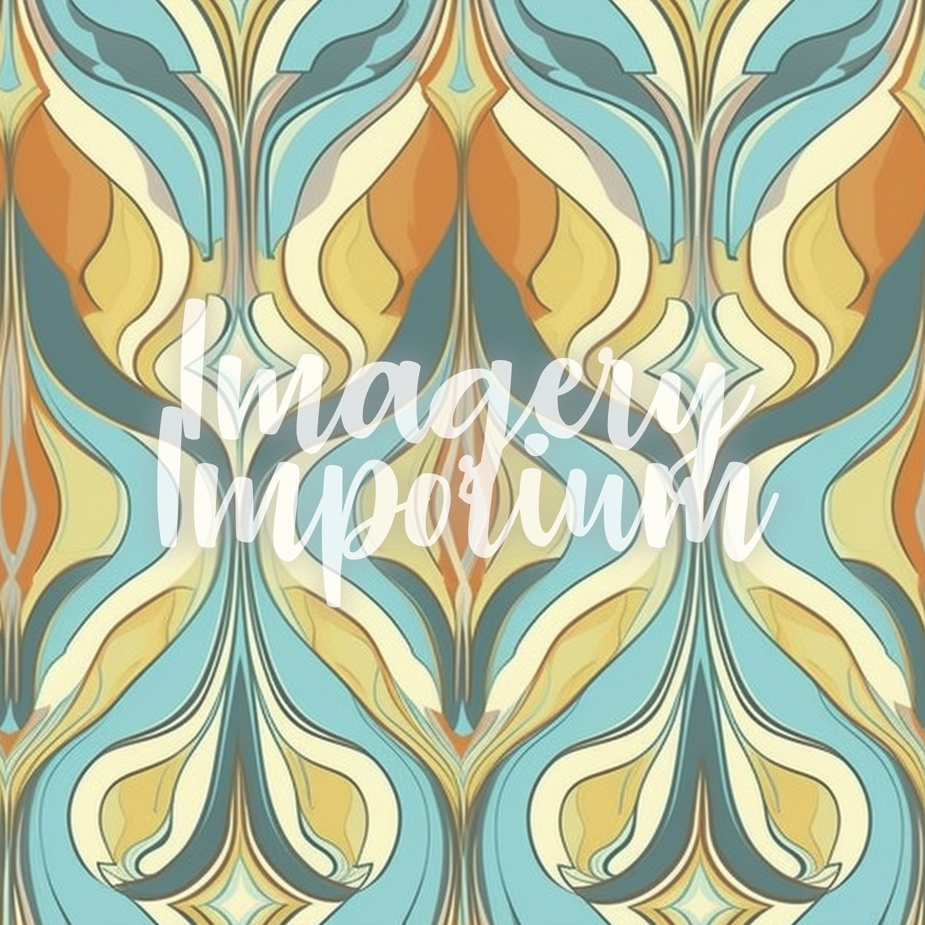 Retro Art Deco Digital Paper, Blue&green, 14 Designs, 12x12in ...