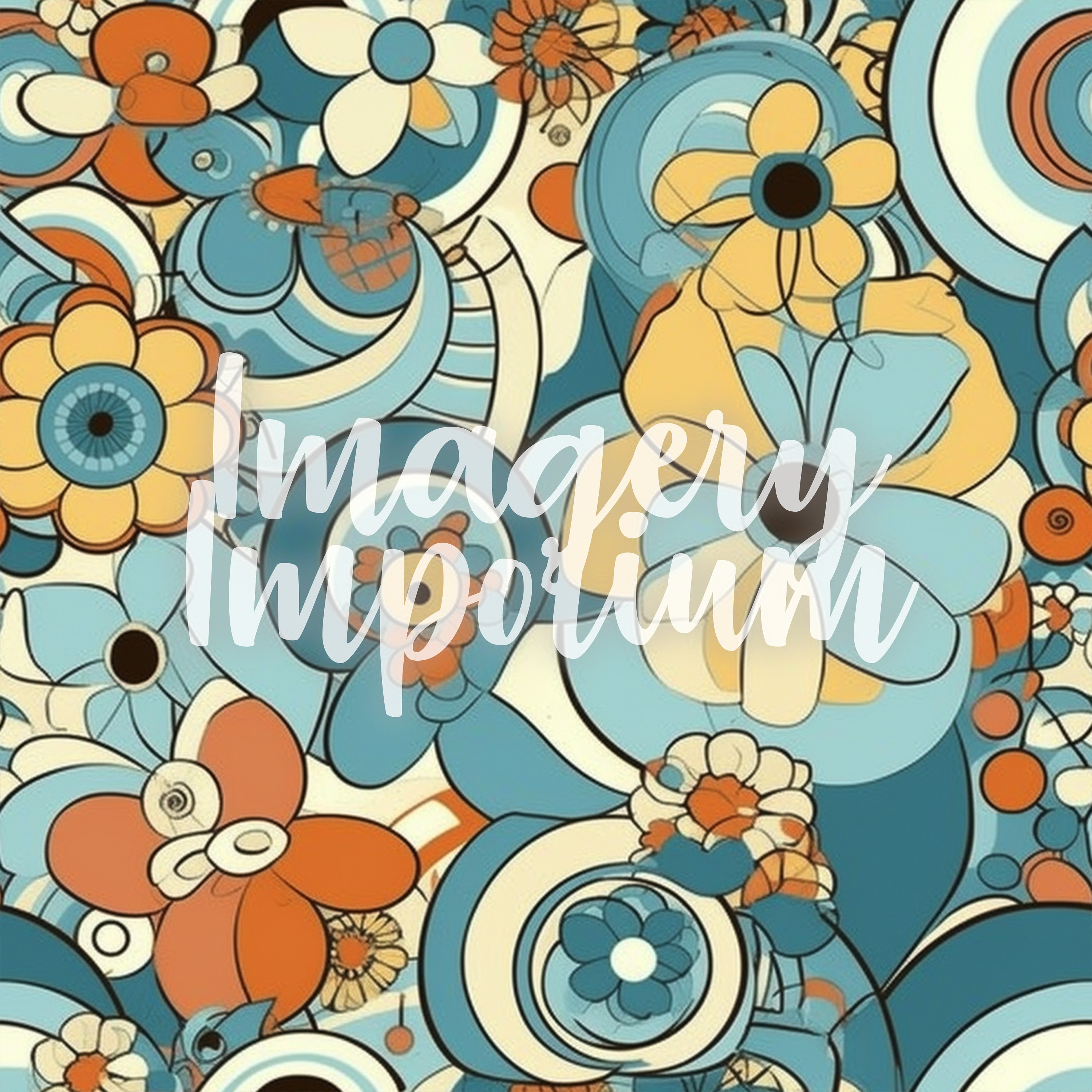 Retro Digital Paper - Blue - Green - 14 Designs - 12x12in - Commercial ...
