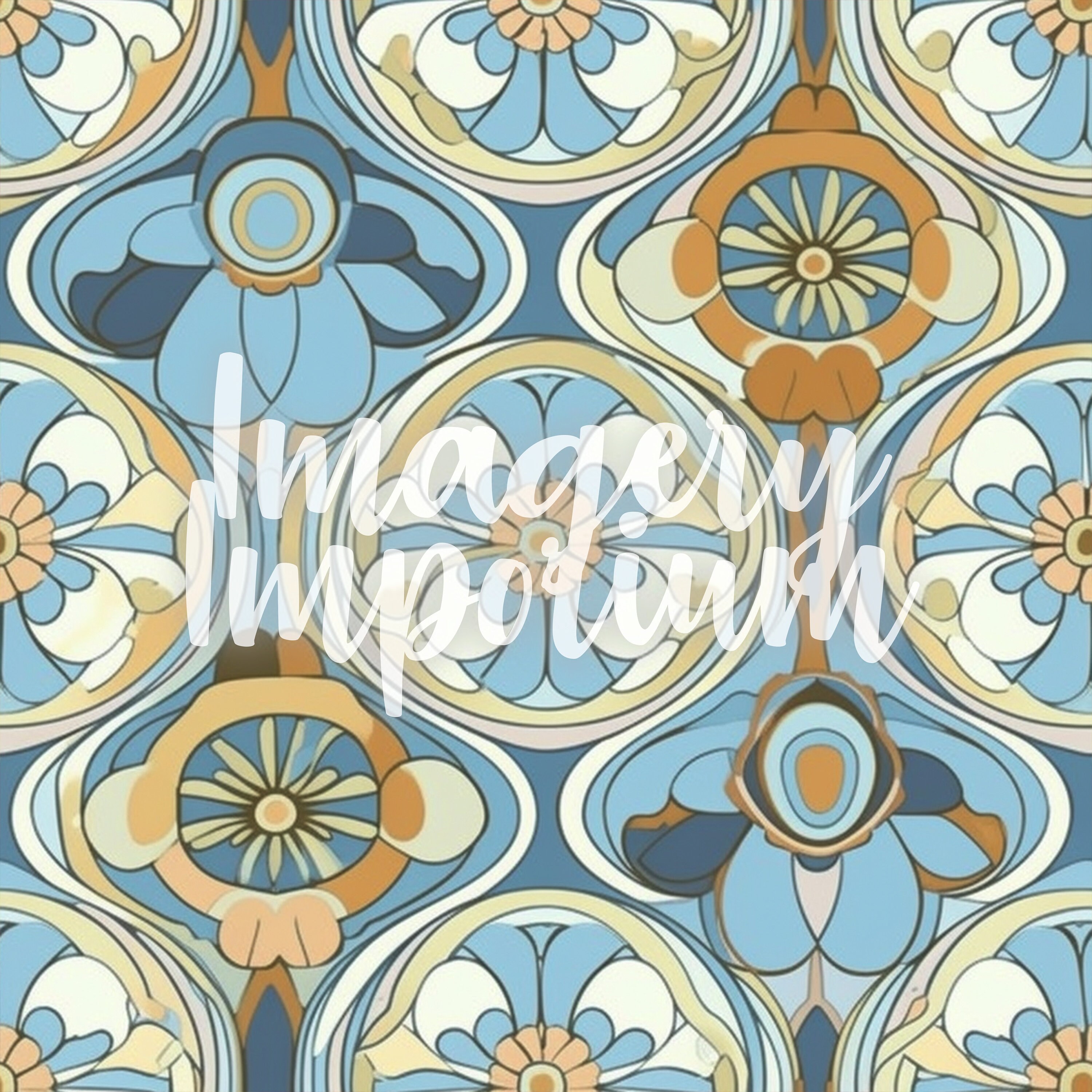 Retro Art Deco Digital Paper, Blue&green, 14 Designs, 12x12in ...