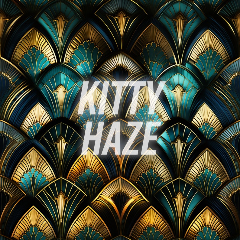 Black & Gold Art Deco Digital Paper, Seamless Patterns Geometric ...