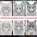 Stress, Anxiety Relief, Cat Coloring Pages With Intricate Mandala ...