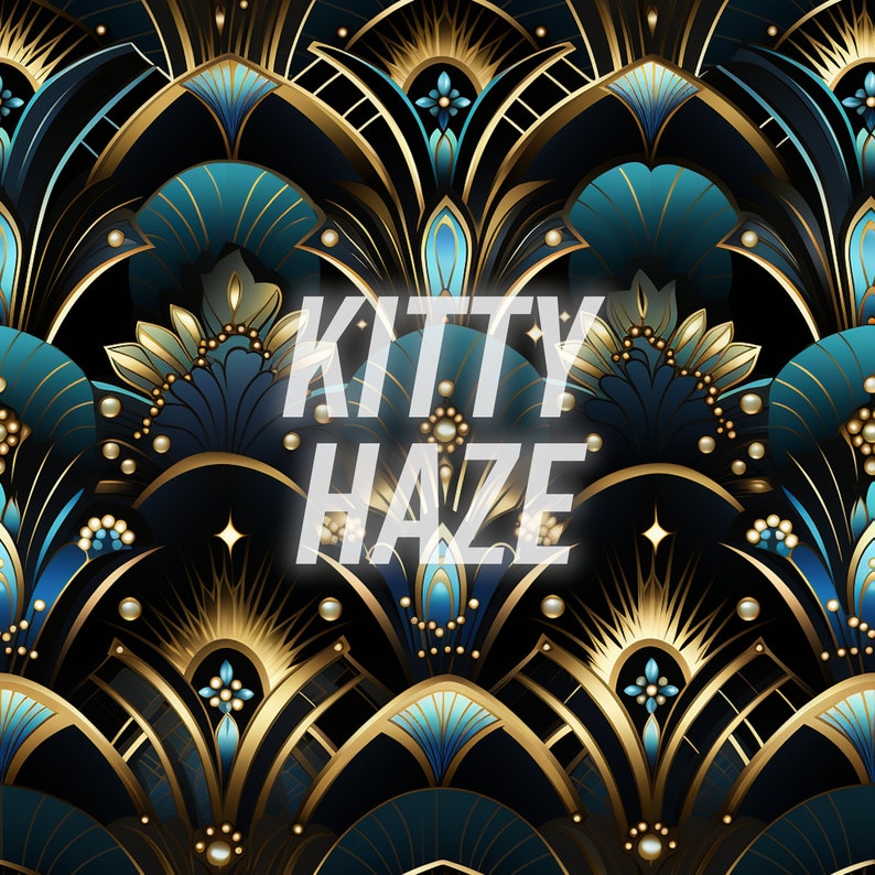 Black & Gold Art Deco Digital Paper, Seamless Patterns Geometric ...