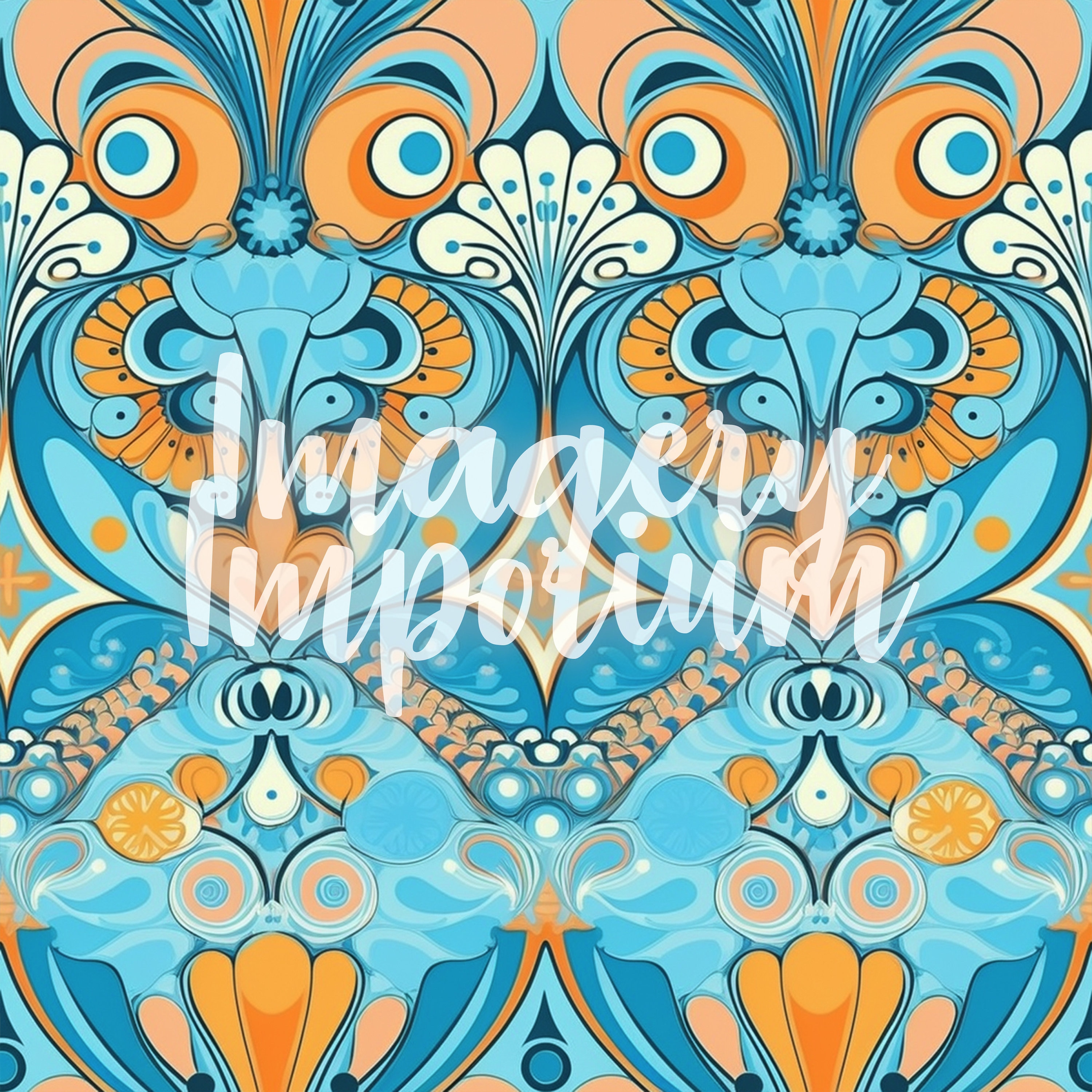 Retro Art Deco Digital Paper, Blue&green, 14 Designs, 12x12in ...