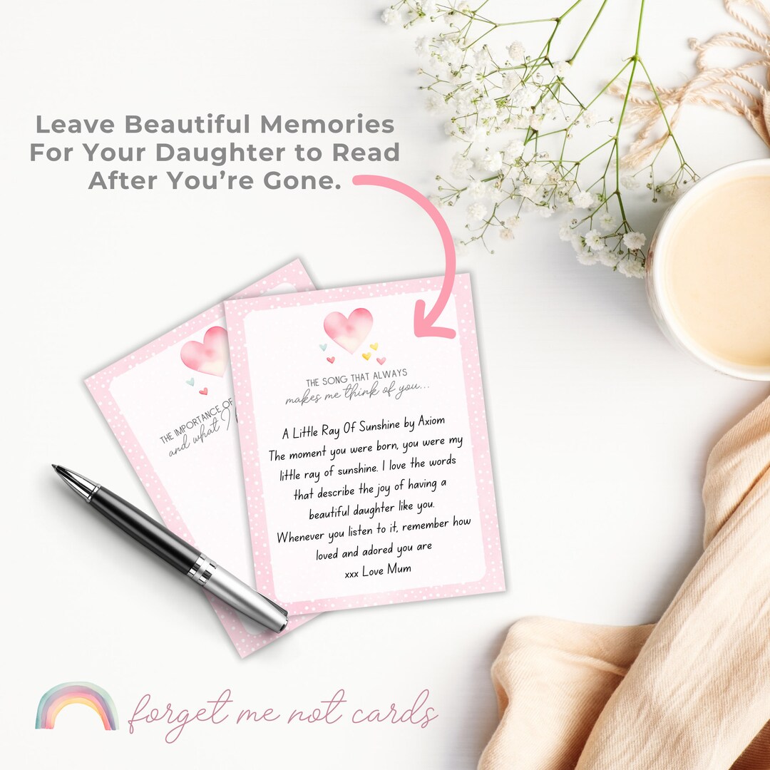 Memory Prompt Cards Mother Daughter Keepsake Sentimental Gift Terminal ...