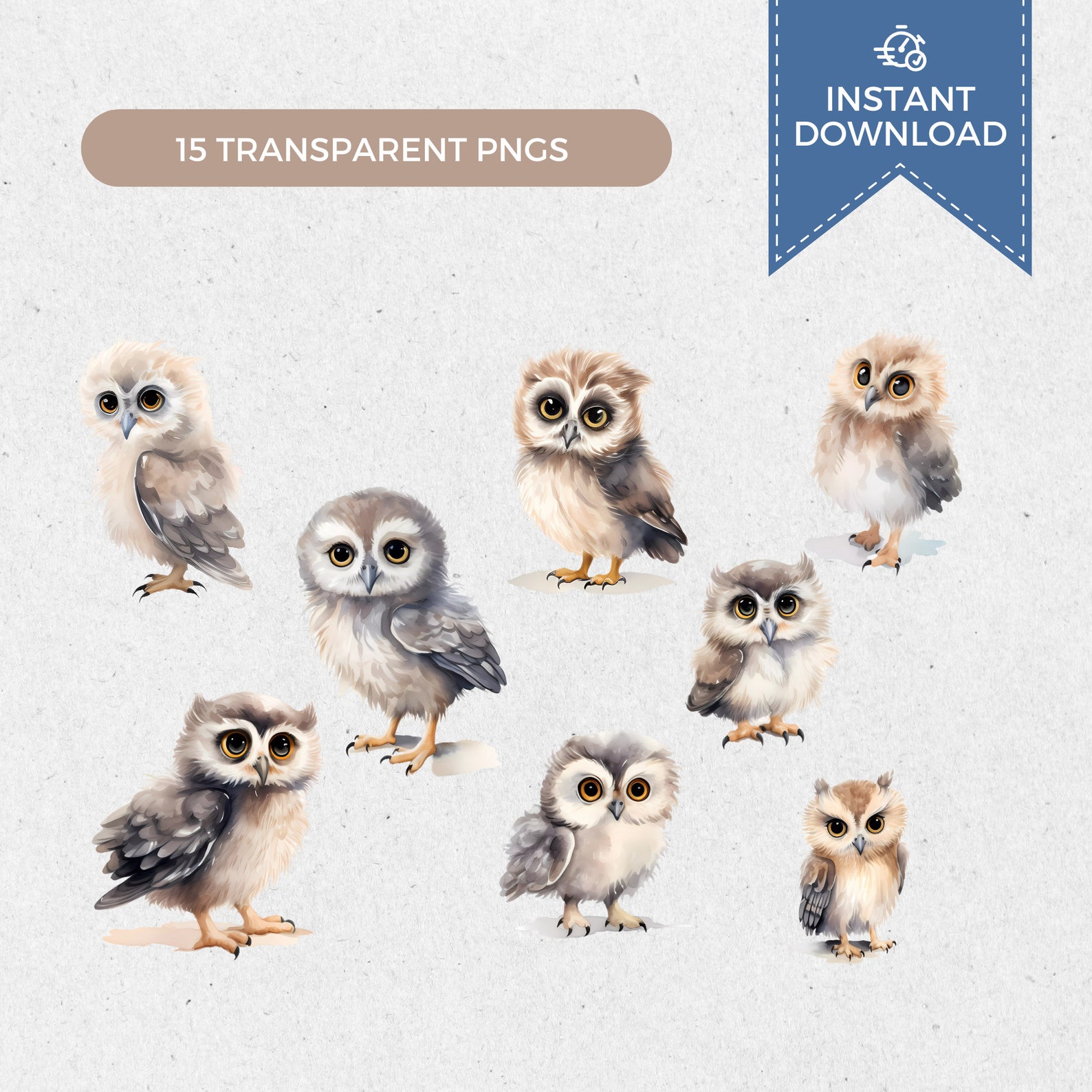 Owl Clipart Watercolor Owl Clipart for Card Making Clipart for ...