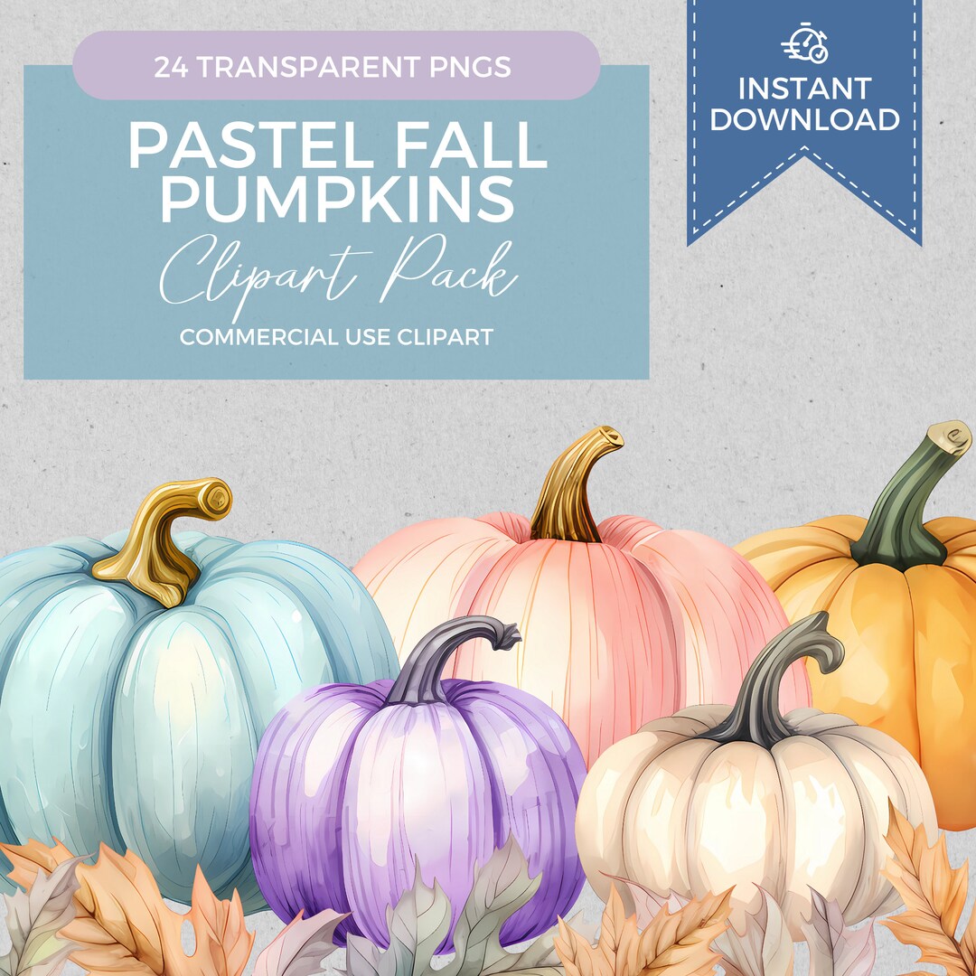 Pastel Pumpkin Clipart Halloween Pumpkin Clipart Pastel Clipart ...