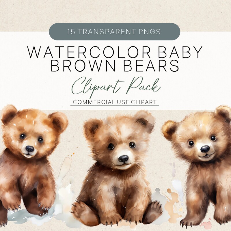 Bear Watercolor - Etsy