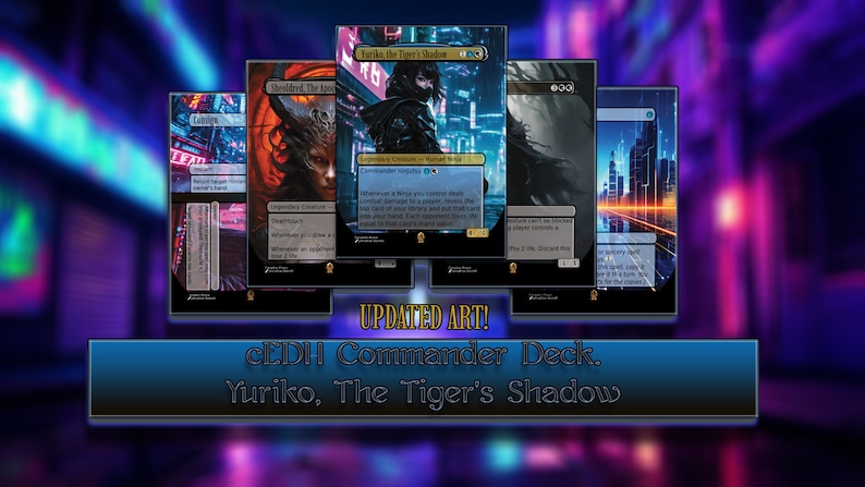 Custom Commander Deck Ninjutsu Full Art Yuriko the Tigers Shadow Deck ...