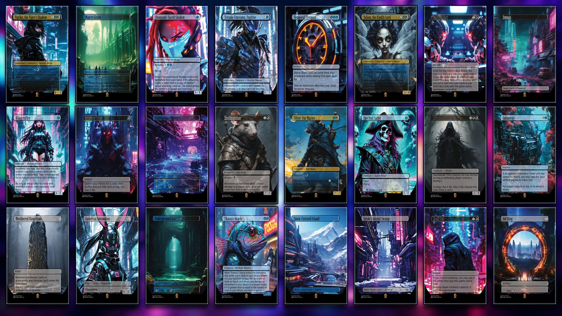 Custom Commander Deck Ninjutsu Full Art Yuriko the Tigers Shadow Deck Magic the Gathering - Etsy