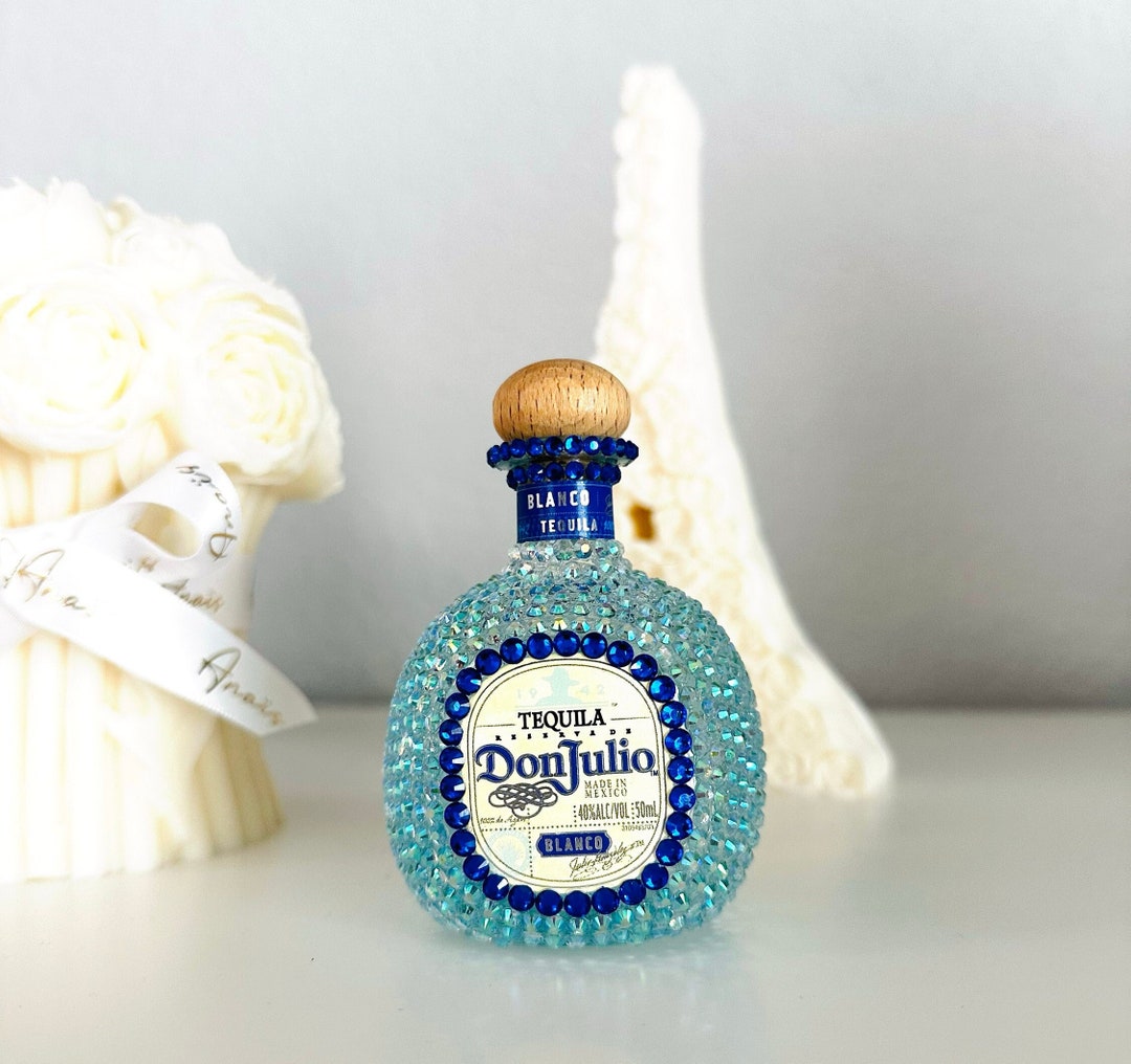 Blinged Bedazzled Rhinestone DJ Tequila Mini Decanter Bottle 50ml ...