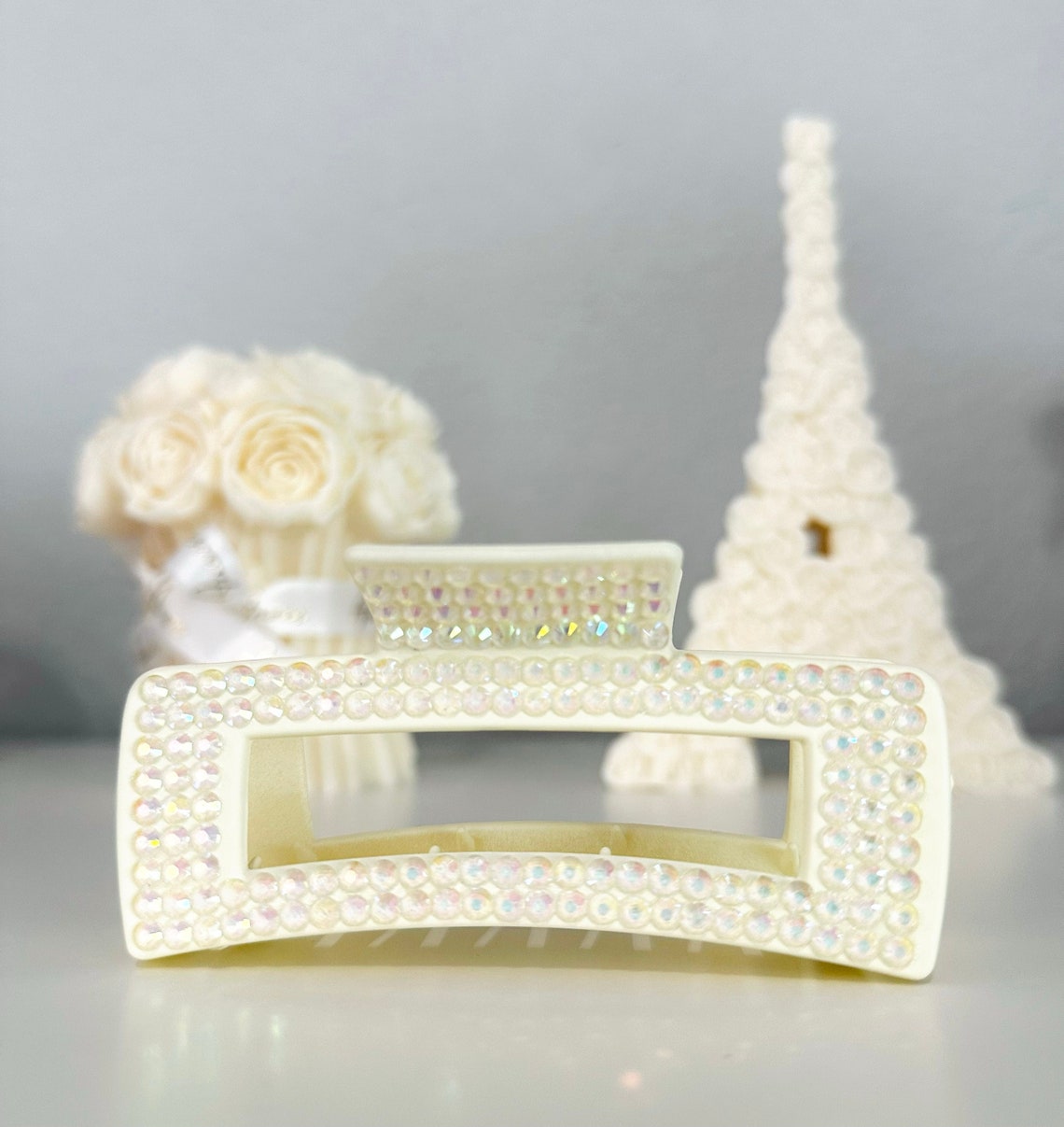Blinged Rhinestone Rectangle Claw Hair Clip | Bedazzled Hair ...