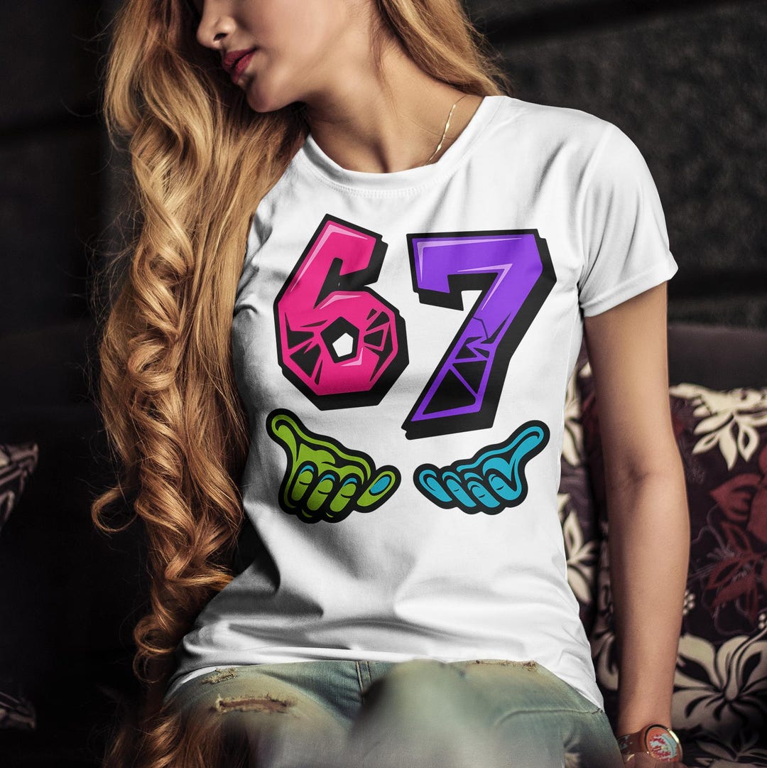 67 Meme Graffiti Style SVG PNG | Funny Hands Viral Humor (digital ...