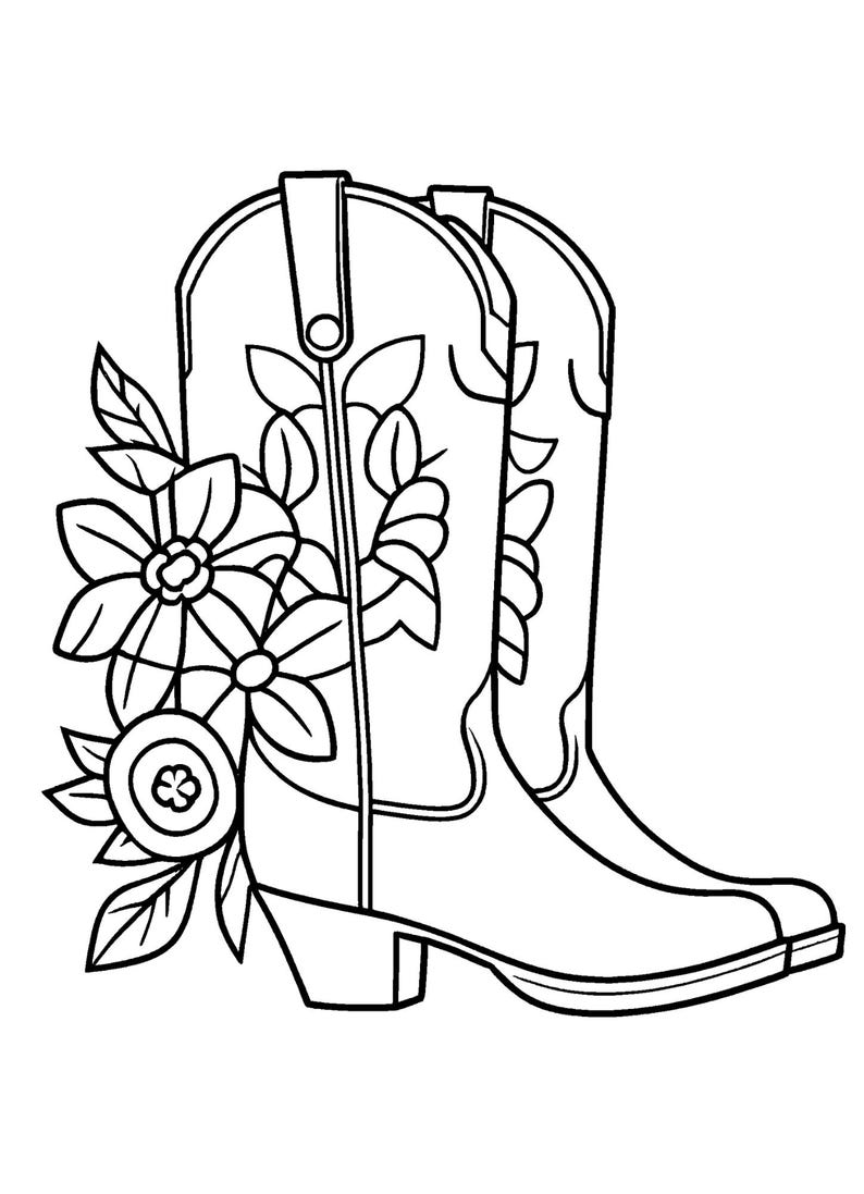 Cute Cowgirl Coloring Pages - Printable Color Worksheets for Kids - Fun ...