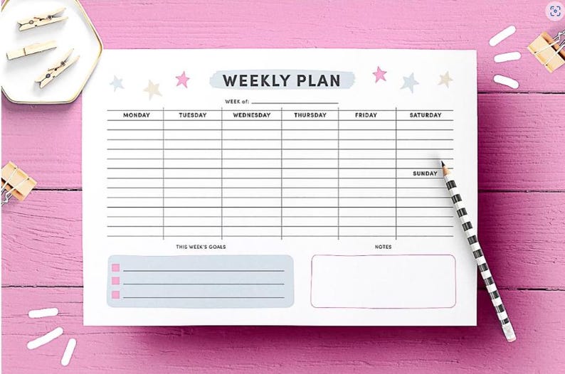2025 Aesthetic Digital Weekly Planner for Iphone/ipad/pc - Etsy