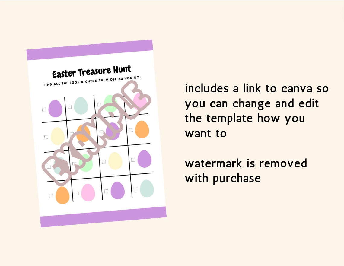 Egg Theme Easter Scavenger Hunt | Indoor Kids Scavenger Hunt | Easter ...