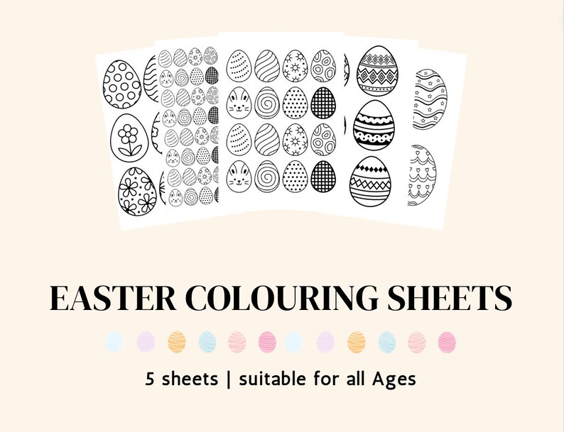 Easter Colouring Pages for Kids Easter Egg Printable Easter Games ...
