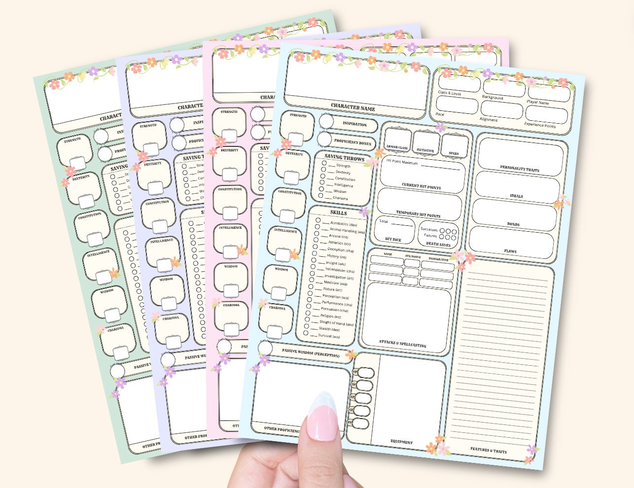 DND Character Sheets Set of Storyline Enhancer Media Dungeon Master ...