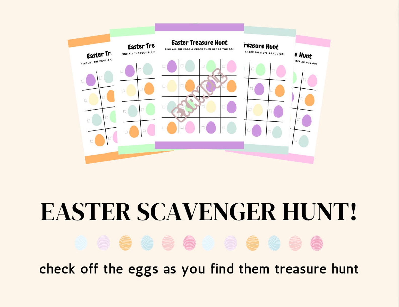 Egg Theme Easter Scavenger Hunt | Indoor Kids Scavenger Hunt | Easter ...