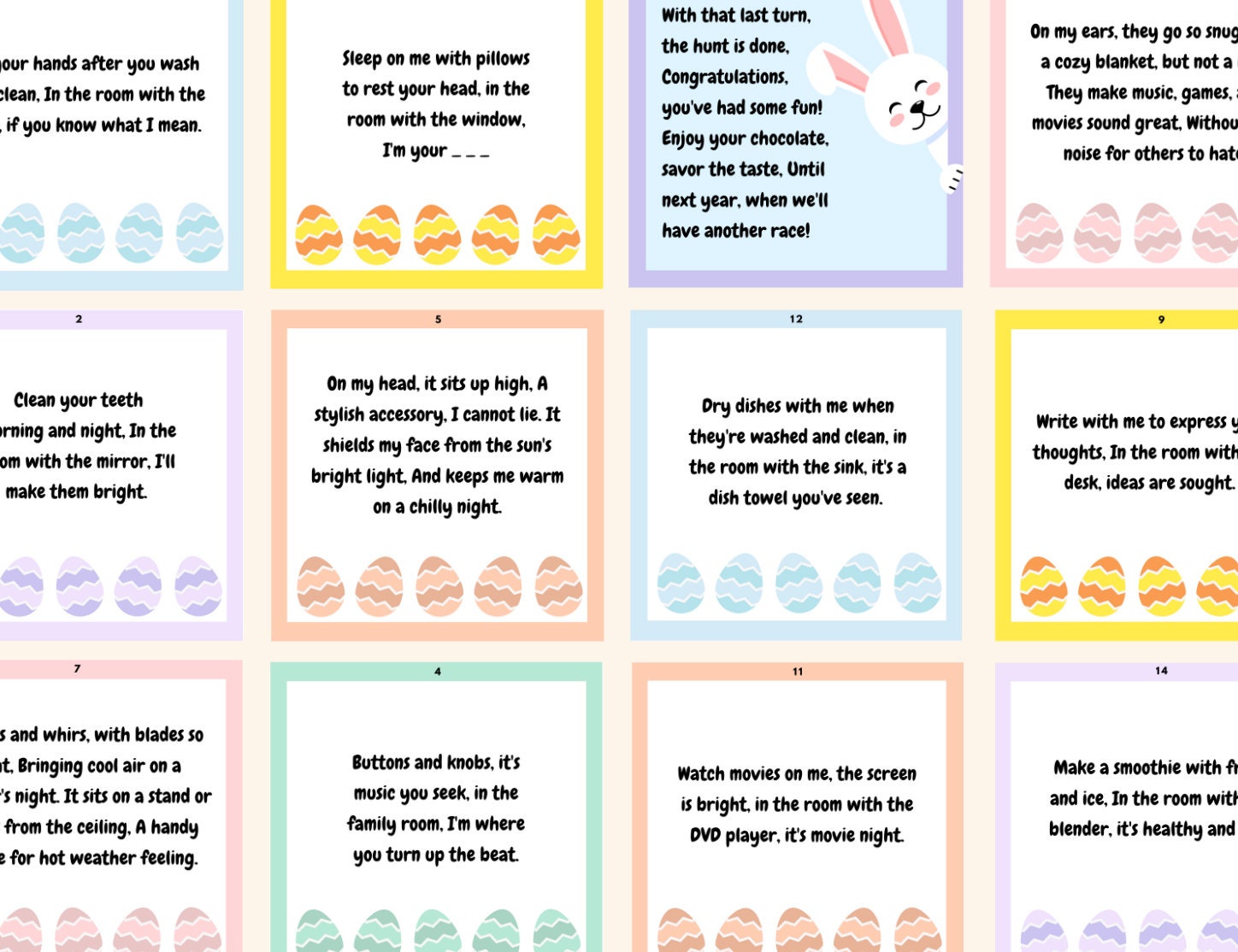 Indoor Easter Scavenger Hunt Kids Scavenger Hunt Easter Game for Kids ...