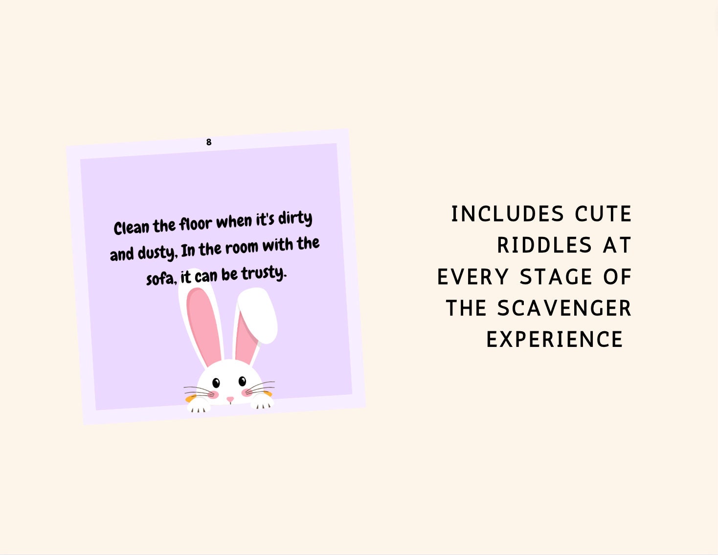 Bunny Theme Easter Scavenger Hunt | Indoor Kids Scavenger Hunt | Easter ...