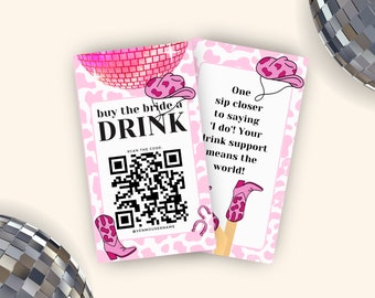 Buy the Bride a Drink Template | Cowgirl Bachelorette Party Venmo ...
