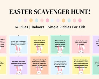 Easter Egg Treasure Game | Indoor Easter Egg Hunt Clues | Easter ...