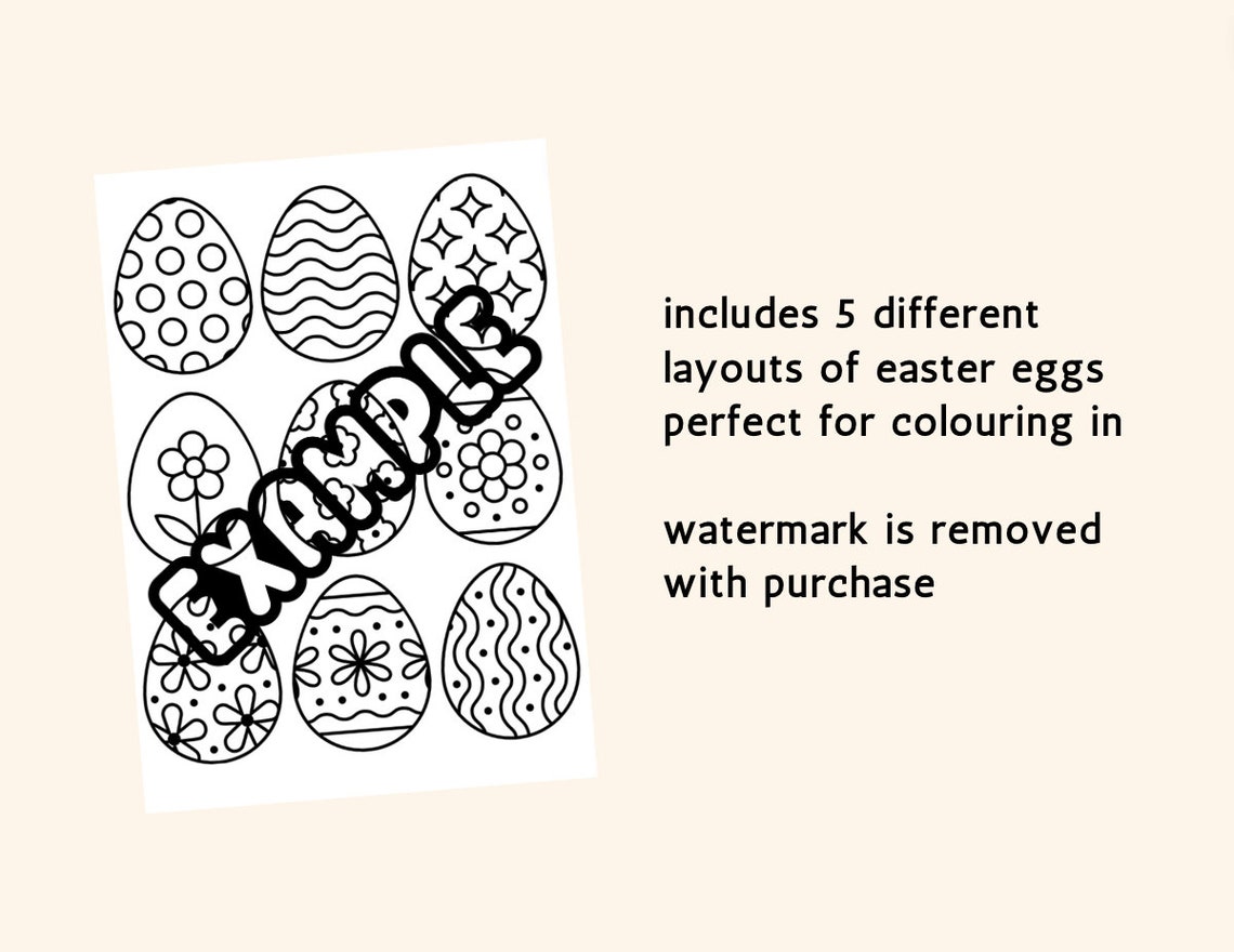 Easter Colouring Pages for Kids Easter Egg Printable Easter Games ...