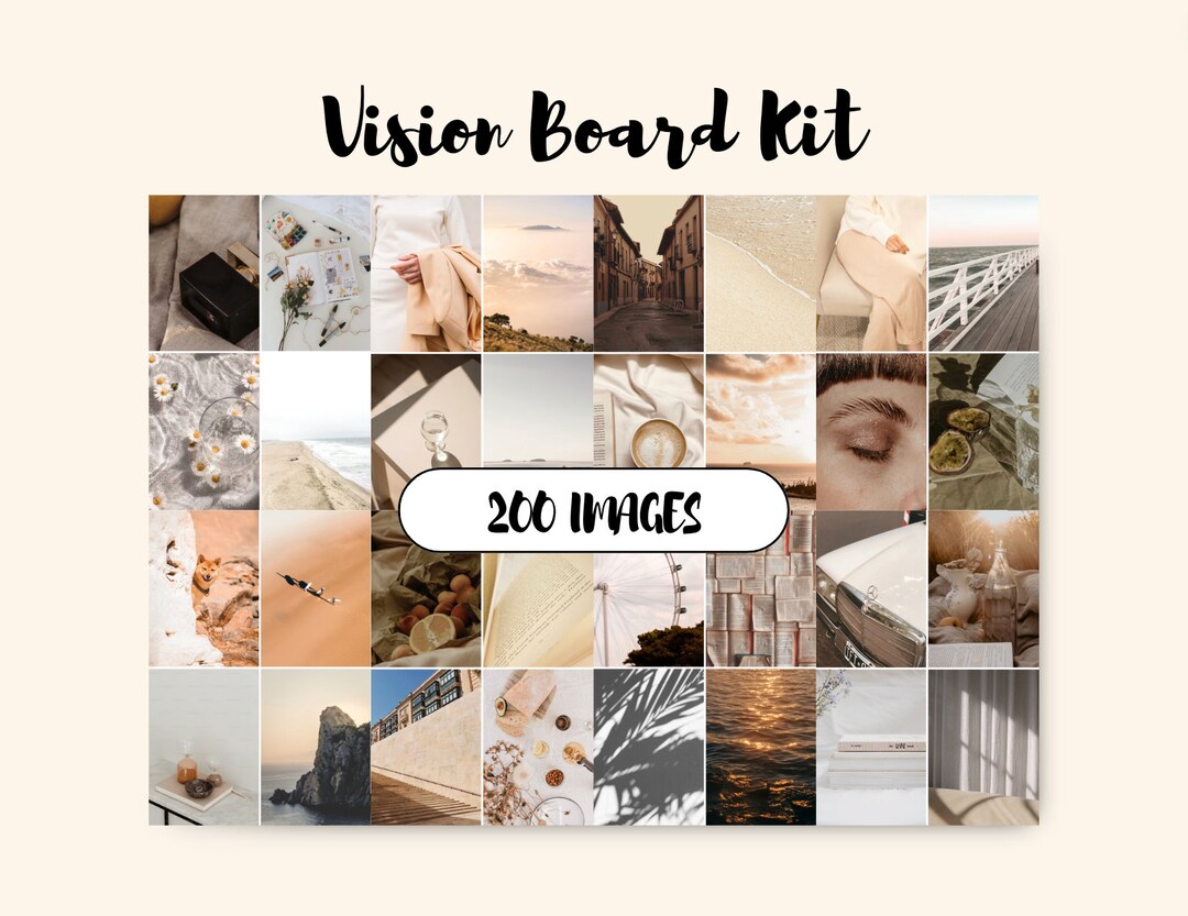 Vision Board Template | Edit Yourself Resolutions Mood Board | New Year ...