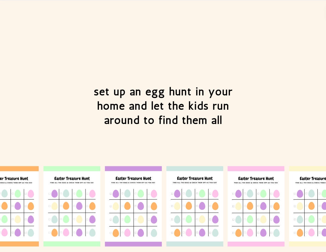 Egg Theme Easter Scavenger Hunt | Indoor Kids Scavenger Hunt | Easter ...