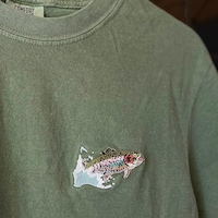Brook Trout Fish Embroidered Custom T-shirt. Gift for Him, Father's Day ...