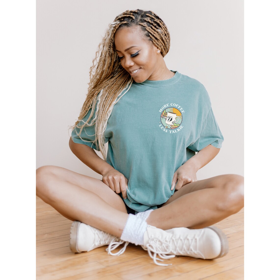 More Coffee Less Talkie Comfort Colors Shirt, Coffee Lover Shirt, Latte ...