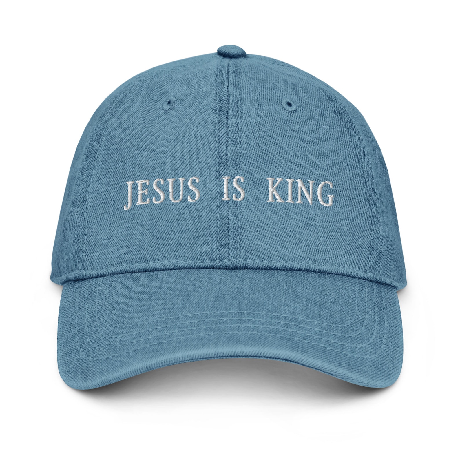 Jesus is King Denim Hat, Jesus is Lord, Christian Apparel, Trendy ...